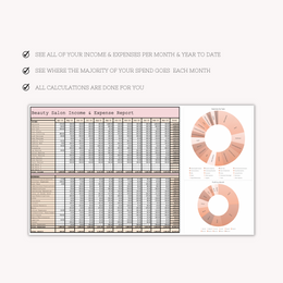 Beauty Business Bookkeeping Spreadsheet – The Happy Shell